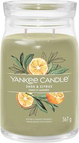 Yankee Candle vonná svíčka Signature ve skle velká Sage & Citrus 567g
