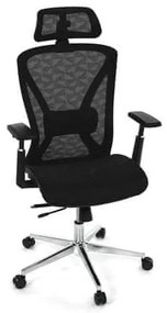Autronic Kancelářská židle Židle kancelářská, černá MESH, plastový kříž (KA-S258 BK)