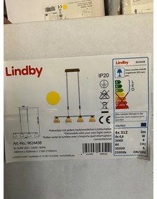 Lindby | Lindby - LED Stmívatelný lustr na lanku CERSEI 4xLED/4,8W/230V | LW1076