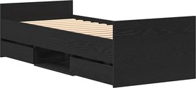 Rám postele s čelo Černý dub 193 x 78 x 50 cm Kompozitní dřevo 3329308