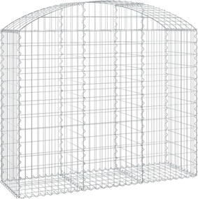 Klenutý gabionový koš 150 x 50 x 120/140 cm pozinkované železo 153456