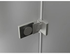 Mexen Lunar-F L, pravý sklápěcí sprchový kout 95 x 70 cm, 8mm čiré sklo, ocelový profil, 836L-095-070-97-00-P