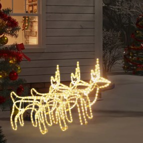 vidaXL Vánoční sobi 3 ks s teplými bílými LED 60 x 30 x 60 cm [3154304]
