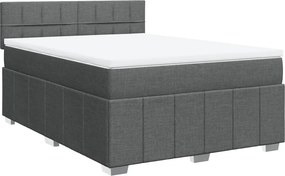 Box spring postel s matrací tmavě šedá 140x200 cm textil 3287092