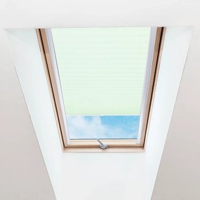 Roleta Plisé na střešní okna, Průsvitná, Světle zelená, P 020 , 40 x 60 cm