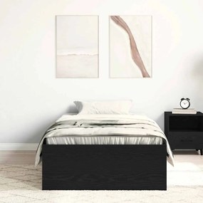 Rám postele bez matrace Dub černý 100x200 cm Dřevěné konstrukce 3329330