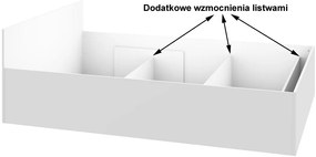 Jednolůžková postel Cezar II (bílá) (s matrací a roštem). 1069139