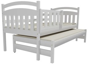 Vomaks Dětská postel s výsuvnou přistýlkou DPV 008 90 x 190 cm netransparentní barva bílá
