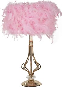 Stolní lampa Tarty 54 cm růžovo-zlatá