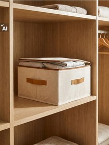 Sinsay - Úložný box s víkem na zip - béžová