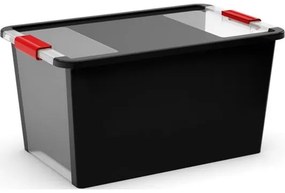 Plastový úložný box KETER Bi Box L s víkem 40l, černý
