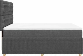 Box spring postel s matrací tmavě šedý 140 x 190 cm textil 3294359