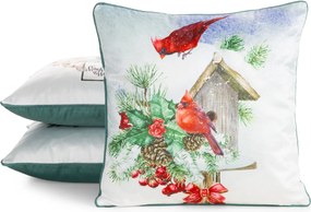 VÁNOČNÍ DEKORAČNÍ POVLAK NA POLŠTÁŘ COZY2 45X45 CM VZOROVANÝ