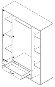 Sconto Šatní skříň RAMON bílá