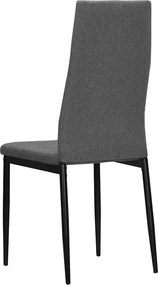 Jídelní židle 4 ks světle šedé textil 246182