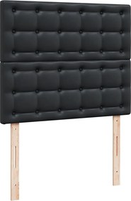 Box spring postel s matrací černá 120 x 200 cm umělá kůže 3293016