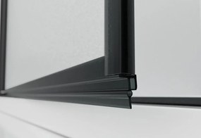 BETA LINE Black 140 Grape Sprchové dveře dvoukřídlé s pevnou stěnou v rovině (120+20)