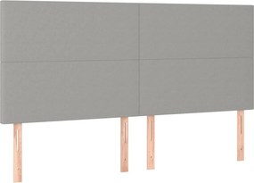 Box spring postel s matrací světle šedá 160 x 200 cm textil 3136445