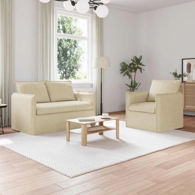 Set pohovek 2 ks Krémová Textil 3407528