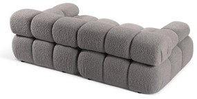 Světle šedá modulární pohovka z textilie bouclé 188 cm Bellis – Micadoni Home