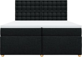 Box spring postel s matrací černá 200x200 cm textil 3291403