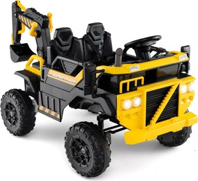 Costway 24 V Elektrické dětské šlapací rypadlo s 4 WD a dálkovým ovládáním