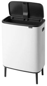 Bílý dotykový ocelový odpadkový koš 60 l Bo Touch Bin Hi – Brabantia