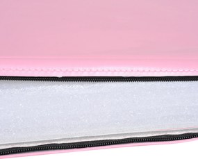 HOMCOM Skládací Cvičební Podložka pro Gymnastiku, Jógu a Pilates 180L x 60W x 5H cm Růžová