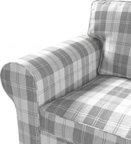 Potah na pohovku IKEA Ektorp 3-místná rozkládací, NOVÝ MODEL 2013 barva šedá látka pletený vzor, vzorované
