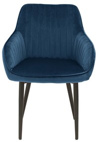 Jídelní židle Trin, samet, královská modrá