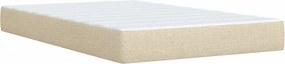 Box spring postel s matrací krémová 120x190 cm textil 3290432