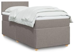 Box spring postel s matrací taupe 100 x 200 cm textil 3288888