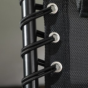 Skládací lehátko, 5stupňové polohování opěradla, polštář, podpěra, do 120 kg, ocel, světle šedá, 58 x 189 x 32,5 cm