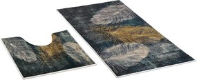 Bellatex 3D tisk  sada Šedá 60x100 cm, 60x50 cm (SADA)