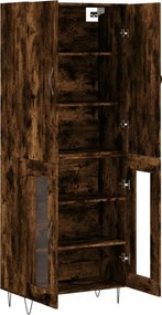 Skříň highboard kouřový dub 69,5 x 34 x 180 cm kompozitní dřevo 3198070