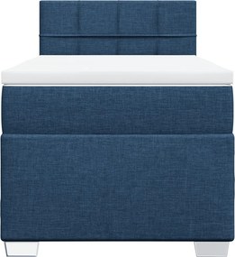 Box spring postel s matrací modrá 80x200 cm textil 3285721