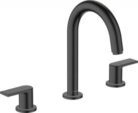 Hansgrohe Vernis Shape, umyvadlová baterie s výpustí, 3-otvorová instalace, černá matná, 71563670