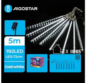 Aigostar B.V. Aigostar - LED Solární vánoční řetěz 192xLED/8m IP65 studená bílá AI1208