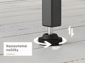 Odkládací stolek Houseland Vantim hnědý/černý