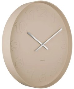 OnaDnes -20% Time for home Pískově hnědé kovové nástěnné hodiny Carissa 51 cm
