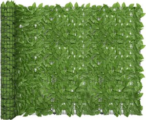 Balkonová zástěna se zelenými listy 300 x 150 cm 3216425