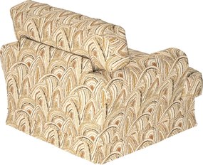 Potah na křeslo IKEA Ekeskog barva béžová látka pletený vzor, vzorované