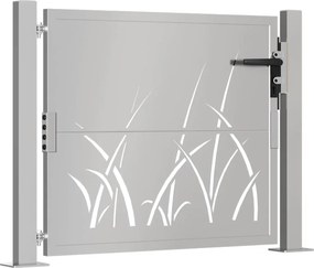 Zahradní branka 100 x 75 cm z cortenové oceli, design s trávou 153172