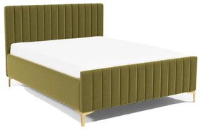Eka Čalouněná postel SUTRA+ 160x200 cm Barva látky Trinity: (2327) Zelená, Úložný prostor: S dřevěným rámem úložného prostoru