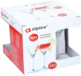 ALPINA Sklenice na koktejly 220 ml sada 4 ksED-249631