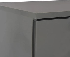 Příborník šedý s vysokým leskem 71x35x80 cm kompozitní dřevo 283717