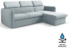 Malá sedací souprava SLIM | 235x179 cm | PRAVÁ | 70 modrošedá | rozkládací + úložný prostor