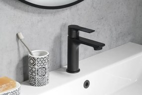 Sapho, PAX stojánková umyvadlová baterie bez výpusti, černá matná, XA02/15