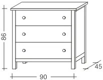 Gazel NATUR Komoda III. - velká