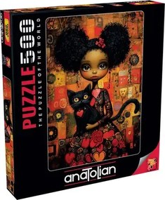 ANATOLIAN Puzzle Černá kočka / 500 dílků / od 12 let